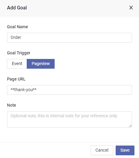 Pageview Goals | Maxconv Documentation